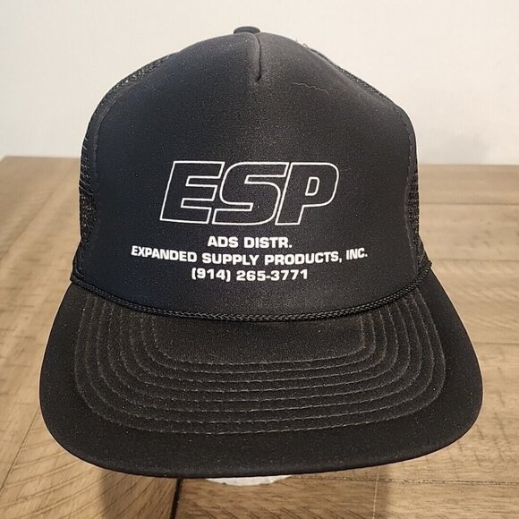 Cobra | Accessories | Vintage Esp Logo Black Adjustable Trucker Hat Cap ...